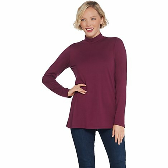 LOGO by Lori Goldstein | Tops | Logo Principles Cotton Modal Tunic Top ...